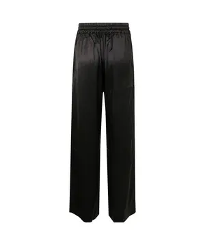 MARINE SERRE Wide-leg Drawstring Satin Trousers