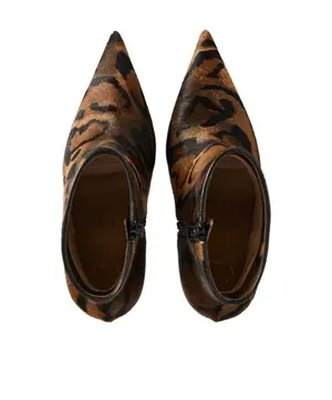 CHRISTIAN LOUBOUTIN Leopard Print Calf Hair Ankle Boots