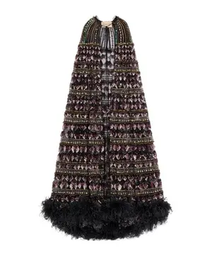 Valentino Garavani Embellished Cloak - Black