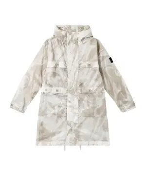 Stone Island Camouflage Printed Hooded Coat