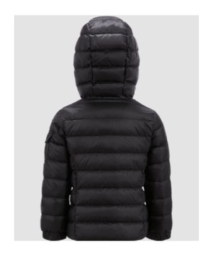 Moncler Hooded Down Jacket With Quilted Design - Black