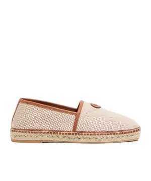 Valentino Garavani Palm Avenue Canvas Espadrilles - Nude