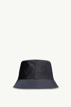 Moncler Leather Logo Gabardine Bucket Hat