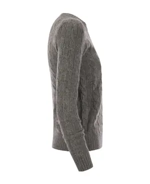 Polo Ralph Lauren Cable-knit Jumper With Embroidered Pony Logo - Gray