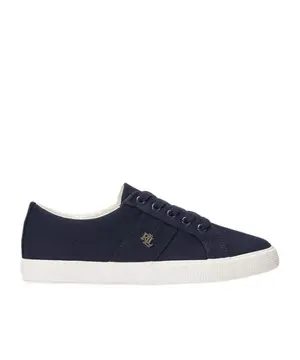 Ralph Lauren Janson Leather Court Trainers - Black