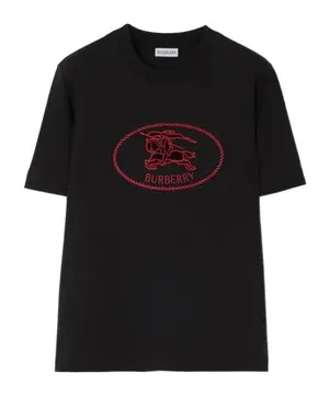 Burberry Knight Stamp Cotton T-shirt - Black