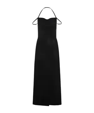 MARINE SERRE Halterneck Dress - Black