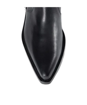 ANN DEMEULEMEESTER Kiril Santiago Buckle Chain Leather Boots