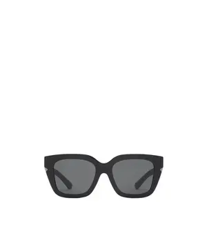 Burberry Inlaid Check Square Sunglasses - Black