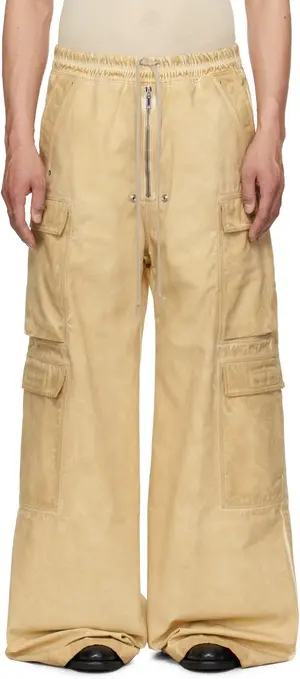 Rick Owens Double Cargo Jumbo Trousers - Nude