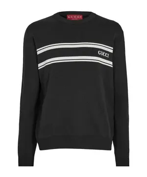 Gucci Crew Neck Knit Sweater - Black