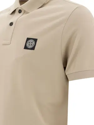 Stone Island Logo Patch Short-sleeved Polo Shirt