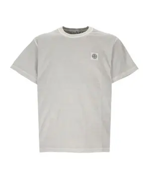 Stone Island Compass Patch Crewneck T-shirt - Pearl Grey