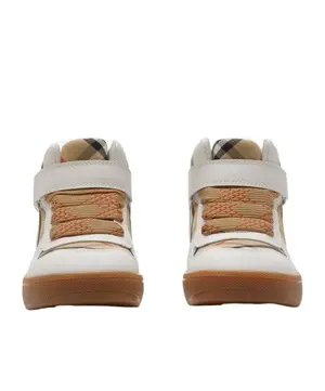 Burberry Checked Leather High-top Sneakers