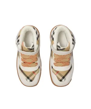 Burberry Checked Leather High-top Sneakers