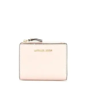 Michael Kors Logo Plaque Bi-fold Wallet - Pink