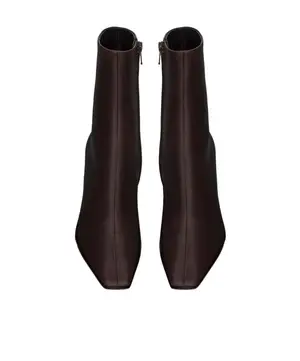 Saint Laurent Jill Square Pointed Toe Ankle Boots