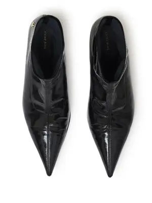 ANINE BING Hilda High-shine Ankle Boots - Black