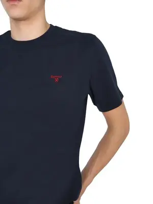 Barbour Logo Embroidered T-shirt - Black