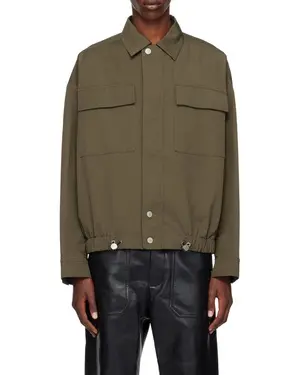 Nanushka Drawstring Twill Shirt Jacket