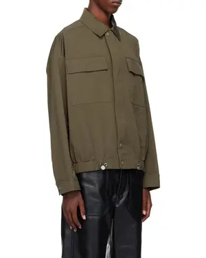 Nanushka Drawstring Twill Shirt Jacket