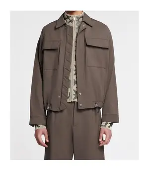 Nanushka Drawstring Twill Shirt Jacket