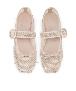 CHRISTIAN LOUBOUTIN Mamastrapitina Embellished Ballet Flats