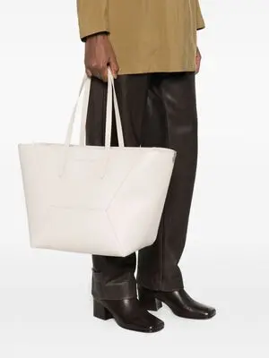 Brunello Cucinelli Bc Duo Geometric Leather Tote Bag - Ivory