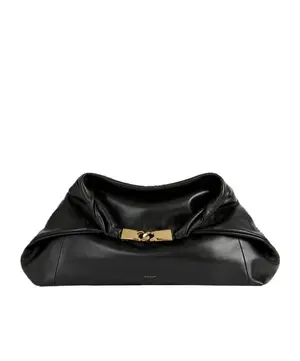Balmain Dinner At 8 Medium Bag In Smooth Leather - Black
