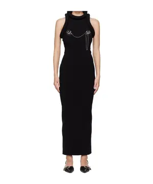 JEAN PAUL GAULTIER 3d-knit Maxi Dress With Detachable Embellishment