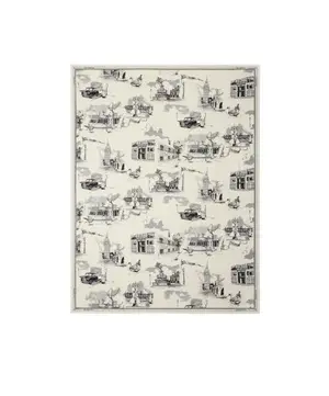 Burberry London Landmarks Wool Silk Scarf - Monochrome