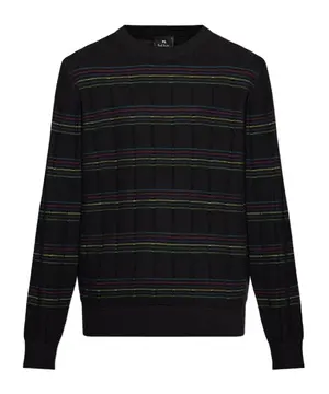 Paul Smith Striped Knit Jumper - Black