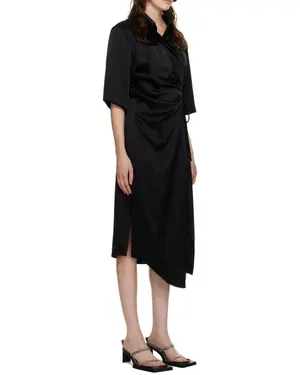 Nanushka Asymmetrical Wrapped Dress