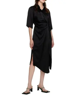 Nanushka Asymmetrical Wrapped Dress