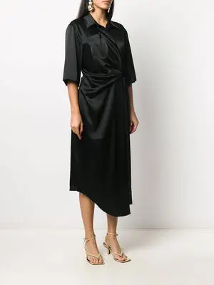 Nanushka Asymmetrical Wrapped Dress