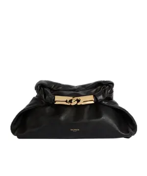 Balmain Dinner At 8 Small Bag In Smooth Leather - Black