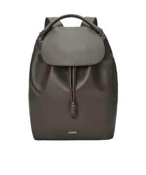 Loewe Flamenco Backpack In Shiny Supple Calfskin - Black