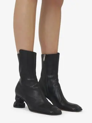 Alexander McQueen Crush Side-zip Ankle Boots