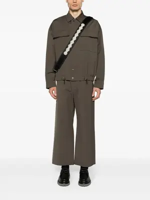 Nanushka Drawstring Straight-leg Trousers - Black