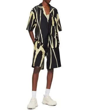 Nanushka Printed Cotton-blend Bermuda Shorts