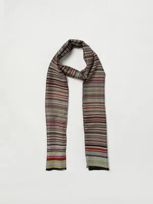 Paul Smith Signature Stripe Wool And Silk Scarf