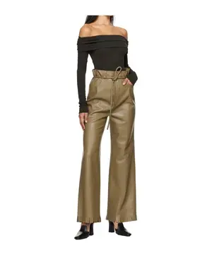Nanushka Amily Off-the-shoulder Mesh Jersey Top