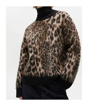 GANNI Open-back -printed Jumper - Leopard