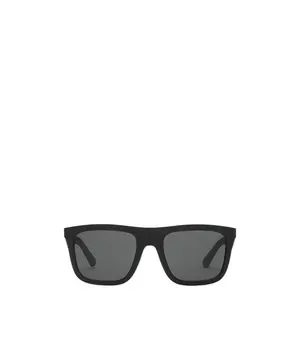 Burberry Embossed Check Square Sunglasses - Black