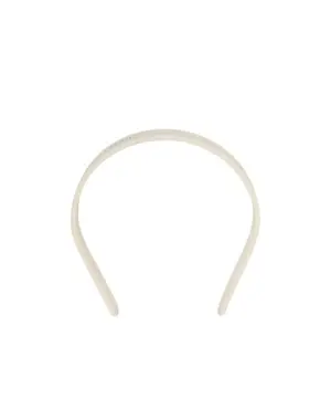 Celine Paris Thin Headband In Calfskin - White