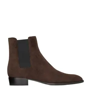 Saint Laurent Saint Laurent Wyatt Chelsea Boots Dark Chocolate