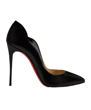 CHRISTIAN LOUBOUTIN Hot Chick Leather Pumps, 100mm - Black