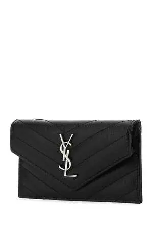 Saint Laurent Logo Quilted Flap Wallet