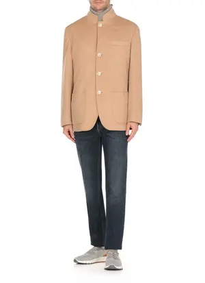 Brunello Cucinelli Stand Collar Short Coat