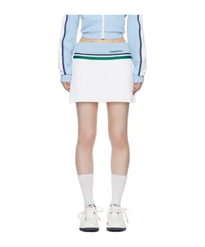 Casablanca Piqué-weave Skirt With Logo Detailing